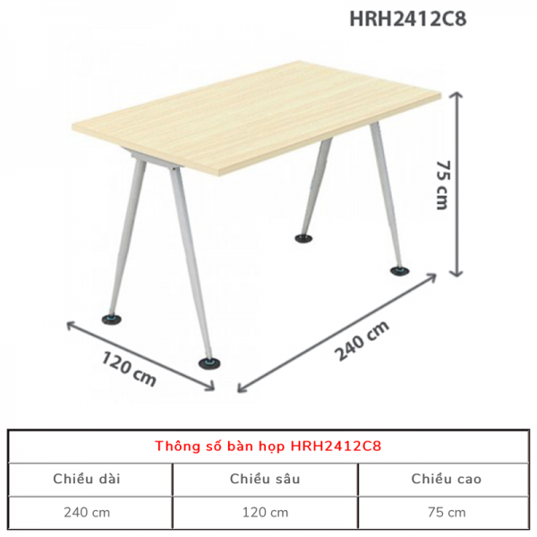 7 Bàn họp chân sắt 2m, 2m4, 3m, 3m6 đẹp, mẫu mới - Freeship